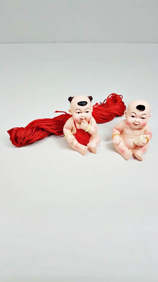 Baby Boy And Baby Girl With Red String